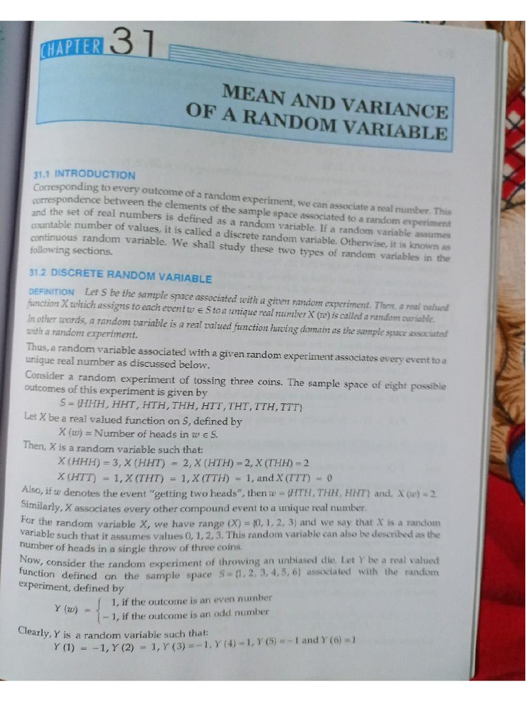 Mean Variance and Random Variable | PDF