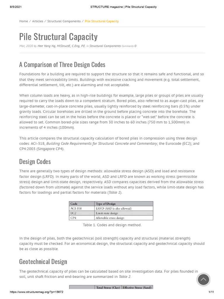 Pile Structural Capacity | PDF | Deep Foundation | Strength Of Materials