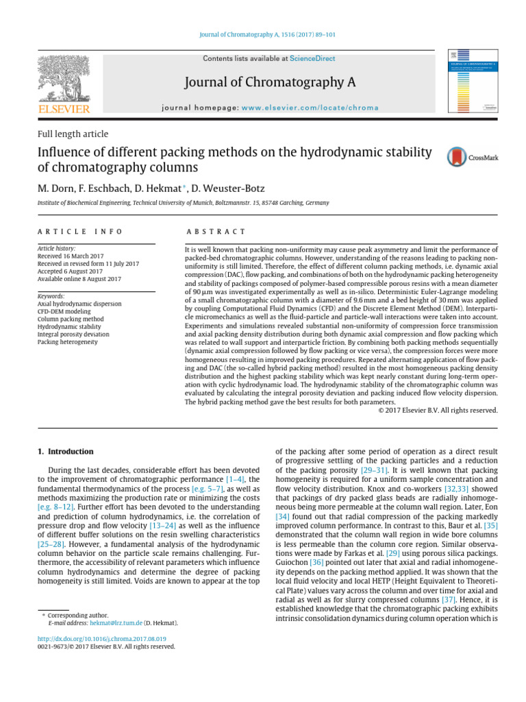 Dorn 2017 | PDF | Porosity | Chromatography