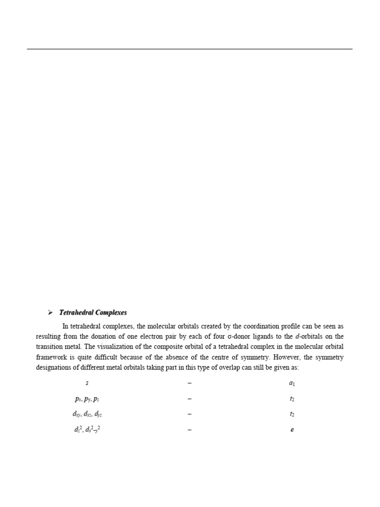 MOT-Tetrahed-Square-Planar (Sima & Pie) | PDF | Molecular Orbital ... MOT-Tetrahed-Square-Planar (Sima & Pie) | PDF | Molecular Orbital ...