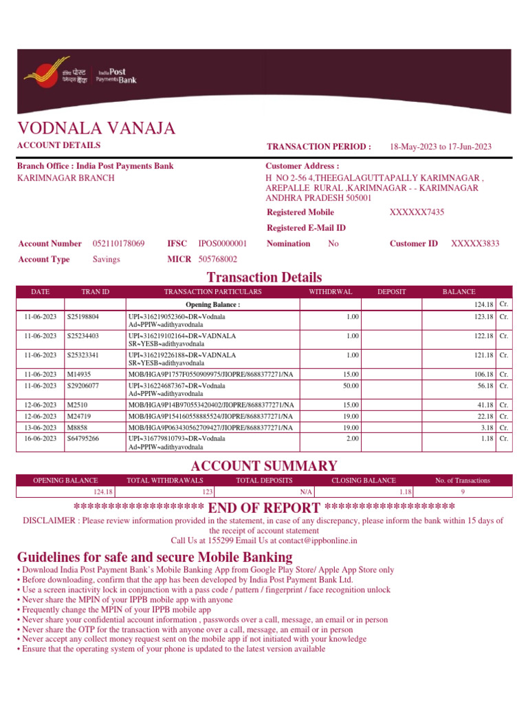 AccountStatement Report | PDF | Mobile App | Software