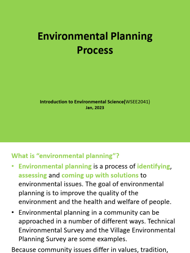 Community-Based Environmental Planning | PDF | Community | Natural ...