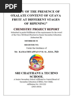 A Study of Oxalate Ion in Guava | PDF | Titration | Chemistry