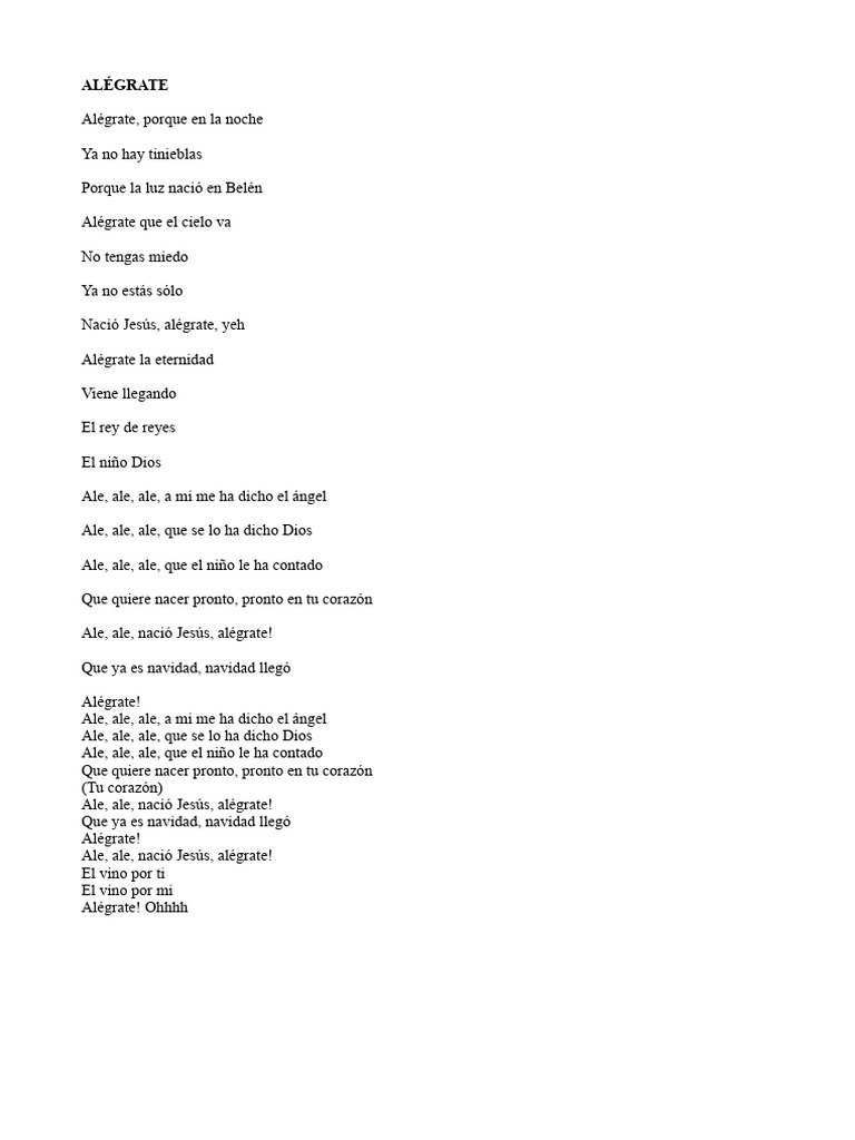 Letras - Grupo Coral Borkis - 1 | PDF