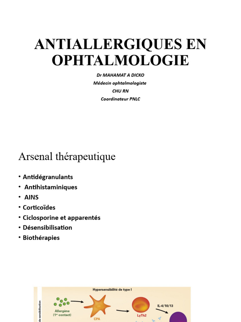 Antiallergiques en Ophtalmologie | PDF | Allergie | Causes de décès