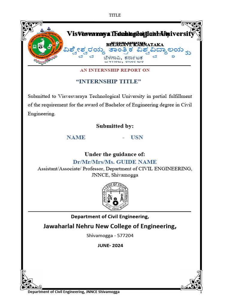 Internship Draft REPORT 2024 | PDF | Academic Degree | Titles