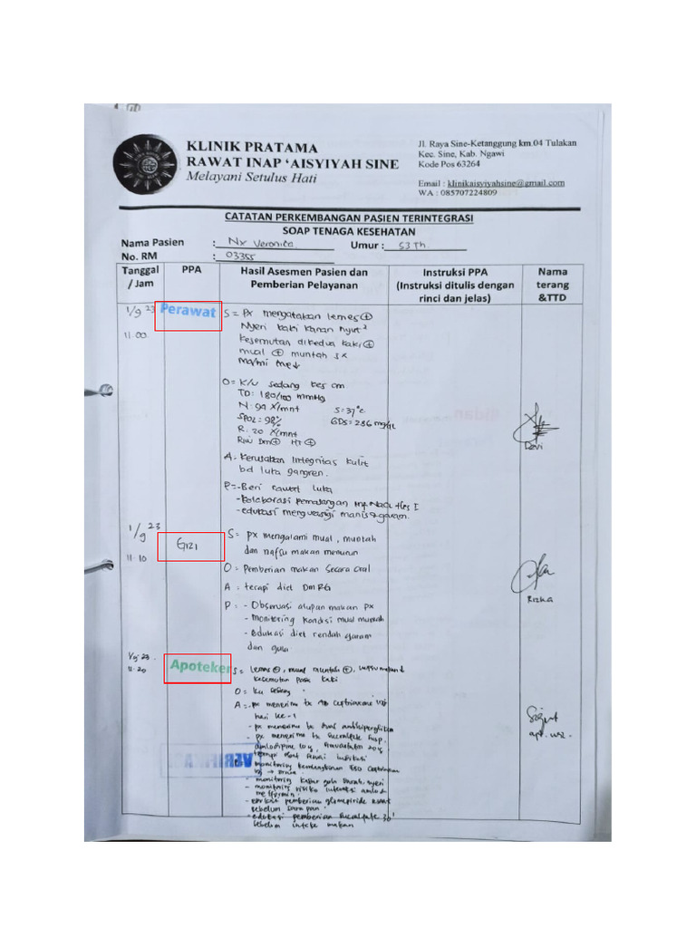 5.1 Bukti Rencana Asuhan PPA | PDF