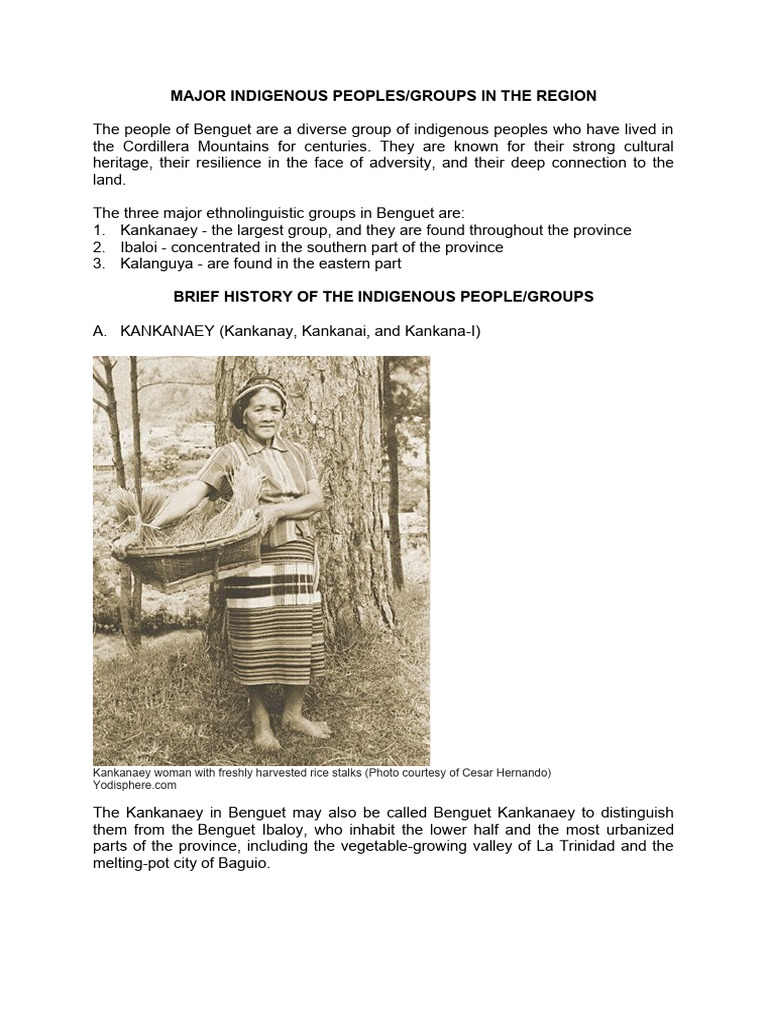 Indigenous Peoples of Benguet: Culture & History | PDF