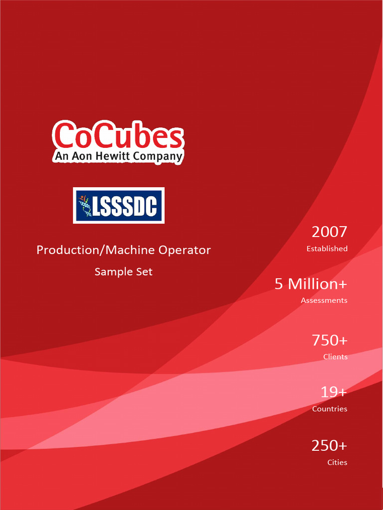 Sample Set LSSSDC Production Machine Operator | PDF | Tablet (Pharmacy)