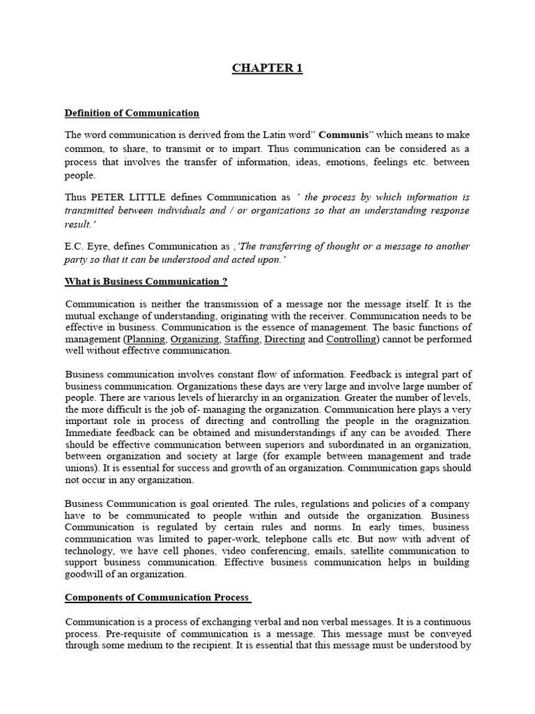 Business Communication - Notes | PDF | Communication | Nonverbal ...