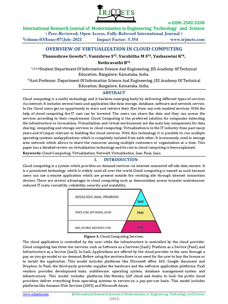 Synposis Virtualization | PDF | Cloud Computing | Virtualization
