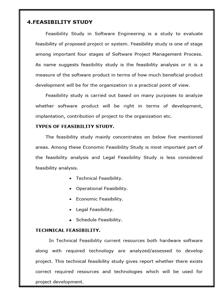 A4 Feasibilitystudy | PDF