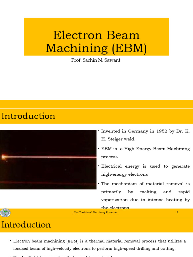 Electron Beam Machining Overview | PDF | Electron | Cathode