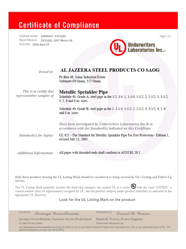 AL JAZEERA STEEL PRODUCTS CO SAOG - Compressed | PDF | Safety