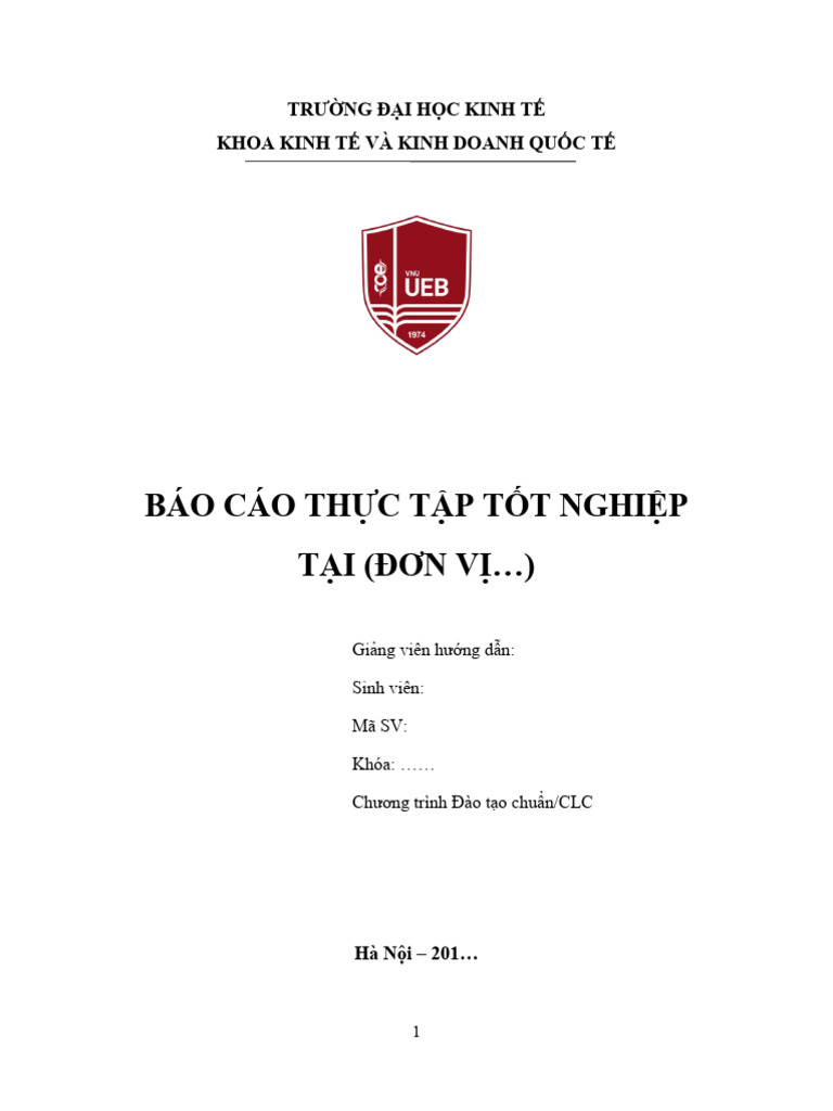 Mau Trinh Bay Bao Cao Thuc Tap TN | PDF