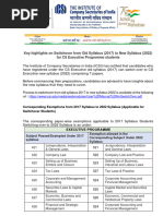 Announcement ICSI New Syllabus 2022 | PDF