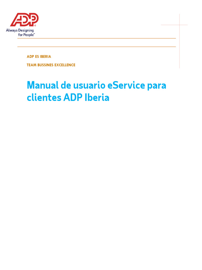 Manual de Usuario EService para ADP | PDF | Usuario (informática) | Business