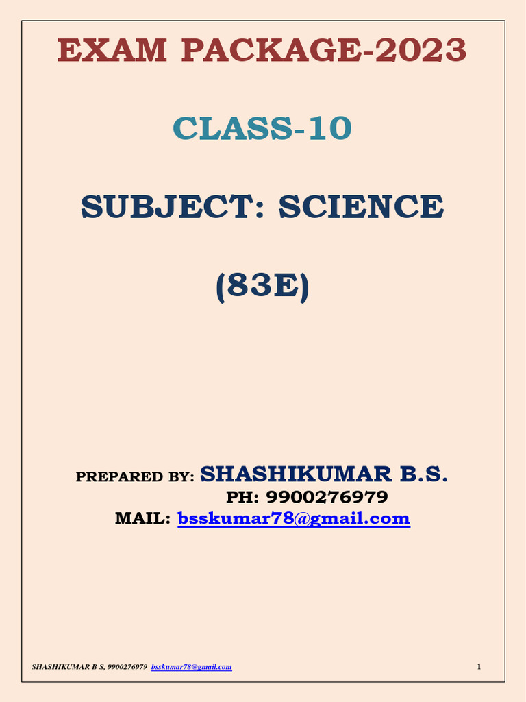 Bss Class10 Eng Med Sci | PDF | Electric Current | Incandescent Light Bulb