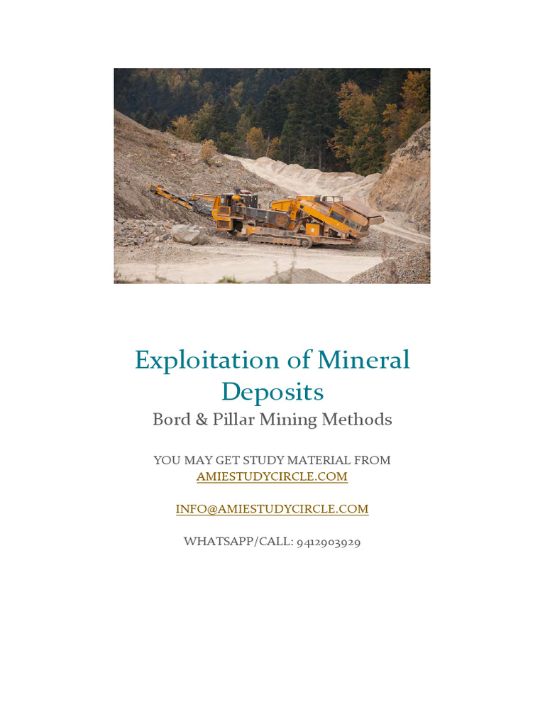 Pillar Mining Methods | PDF | Technology & Engineering