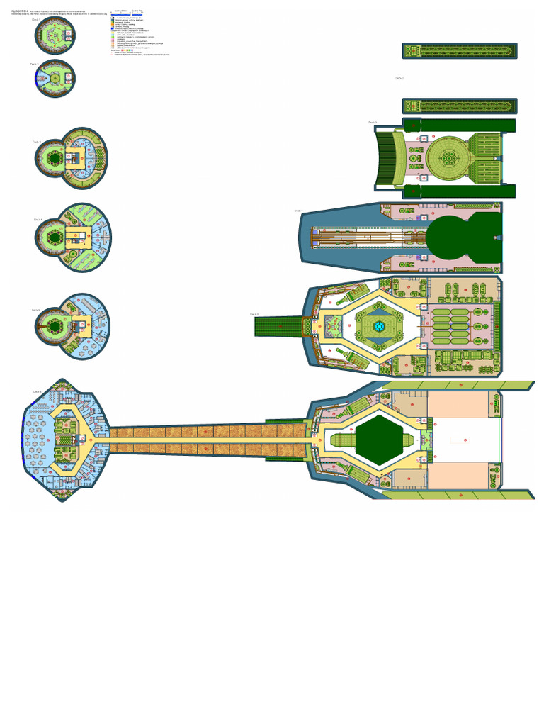 Klingon D6 Deck Plans 1 of 3 | PDF