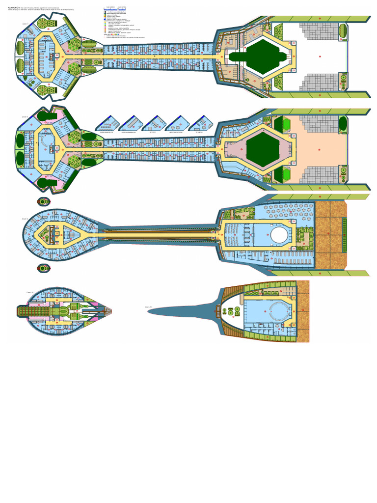 Klingon D6 Deck Plans 2 of 3 | PDF