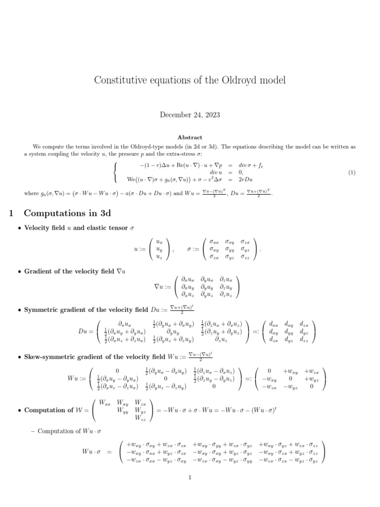 Oldroyd | PDF