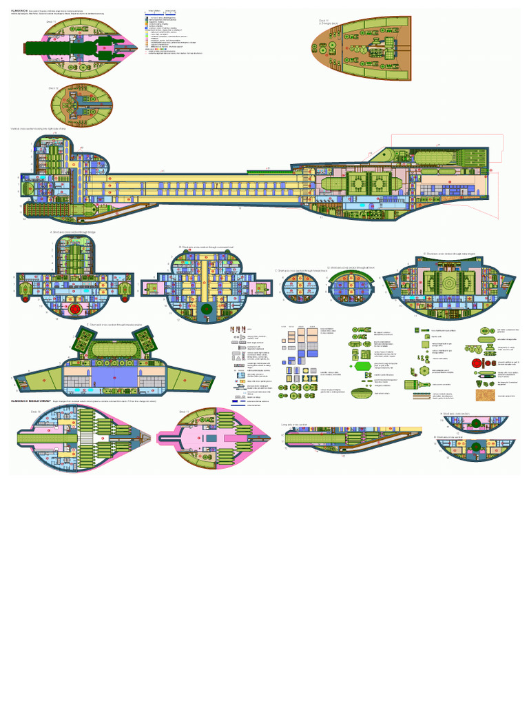 Klingon D6 Deck Plans 3 of 3 | PDF