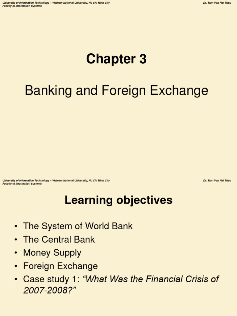 Chapter 3 Banking and Foreign Exchange | PDF | Money Supply | Money