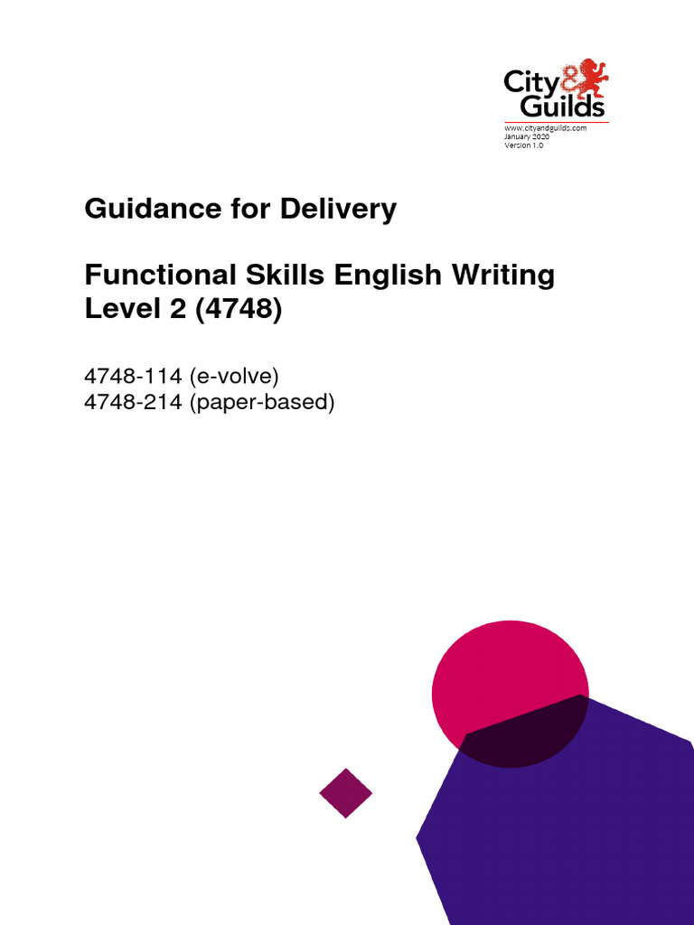 Functional Skills English Level 2 Writing Guide | PDF | Punctuation | Comma