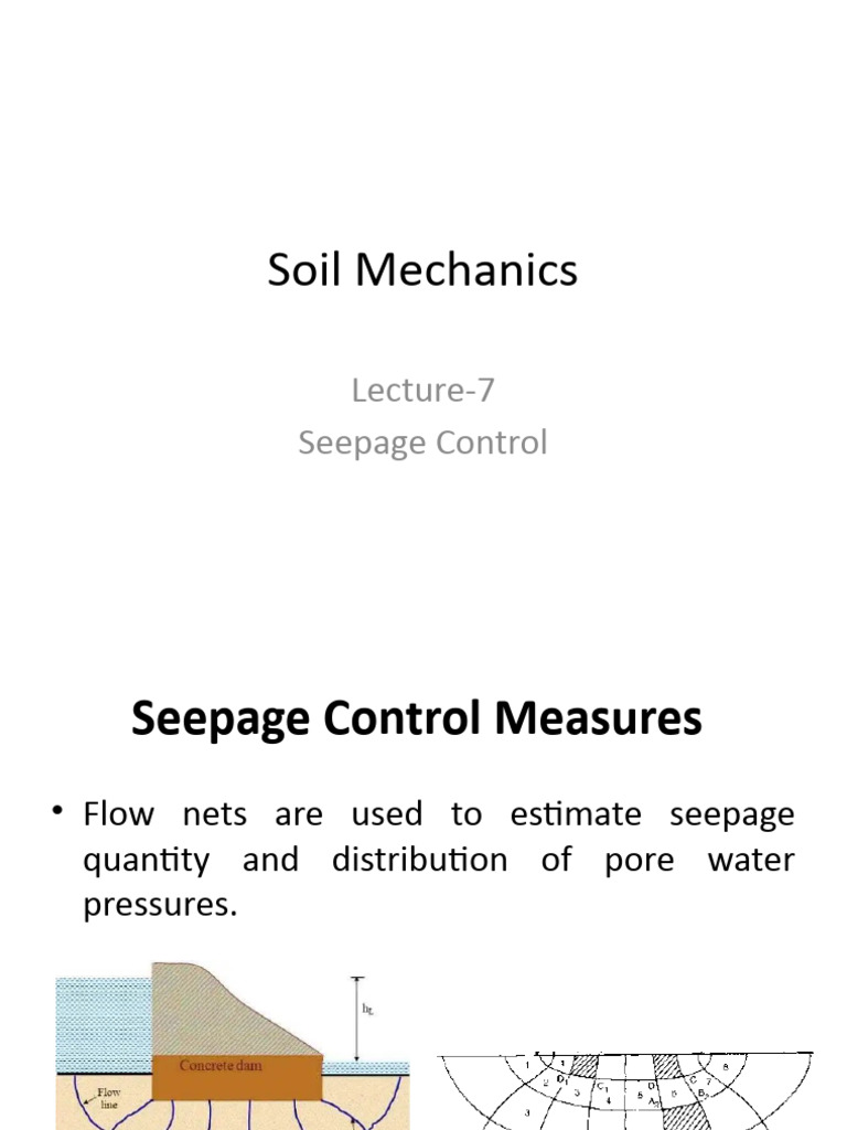 Seepage Control Methods in Earth Dams | PDF | Soil Mechanics | Dam
