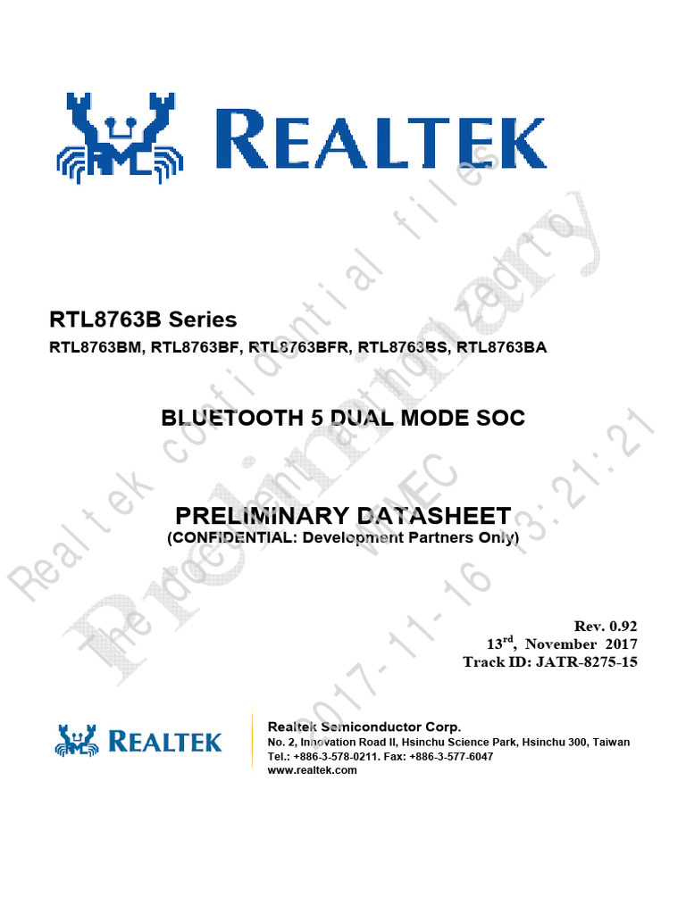 RTL8763B Realtek | PDF