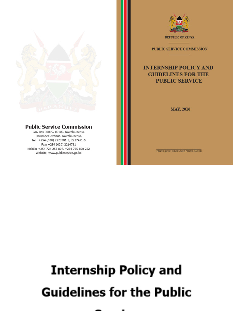 PSC Internship Policy and Guidelines For The Public Service May 2016 ...