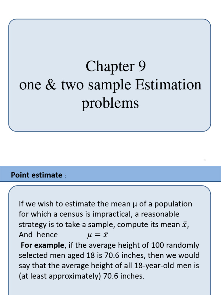 Chapter 9 | PDF | Confidence Interval | Standard Deviation