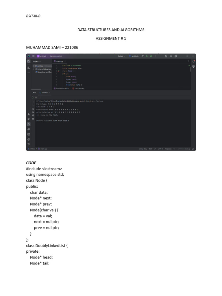 Assignment1 (DSA) 221086 | PDF | Computer Programming | Software Engineering