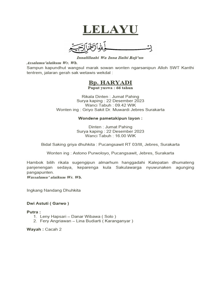 LELAYU BP Haryadi | PDF | Agama & Spiritualitas