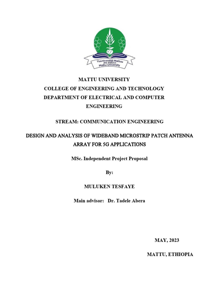Seminar Project Proposal | PDF | Antenna (Radio) | Radio