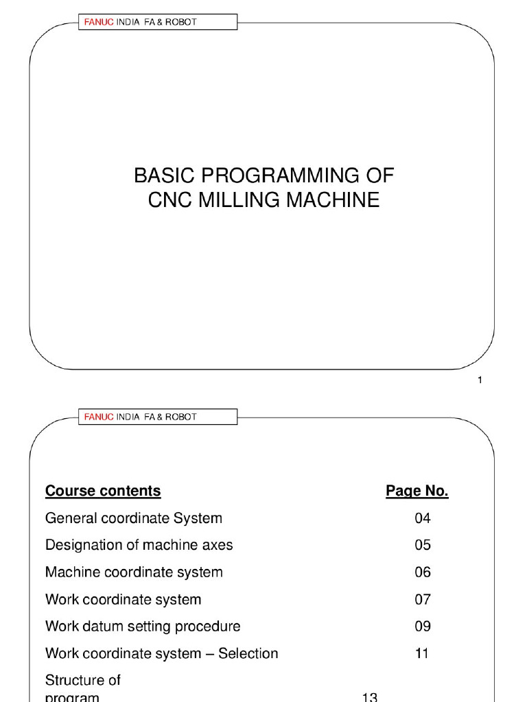 4 Basic CNC Programming Milling | PDF