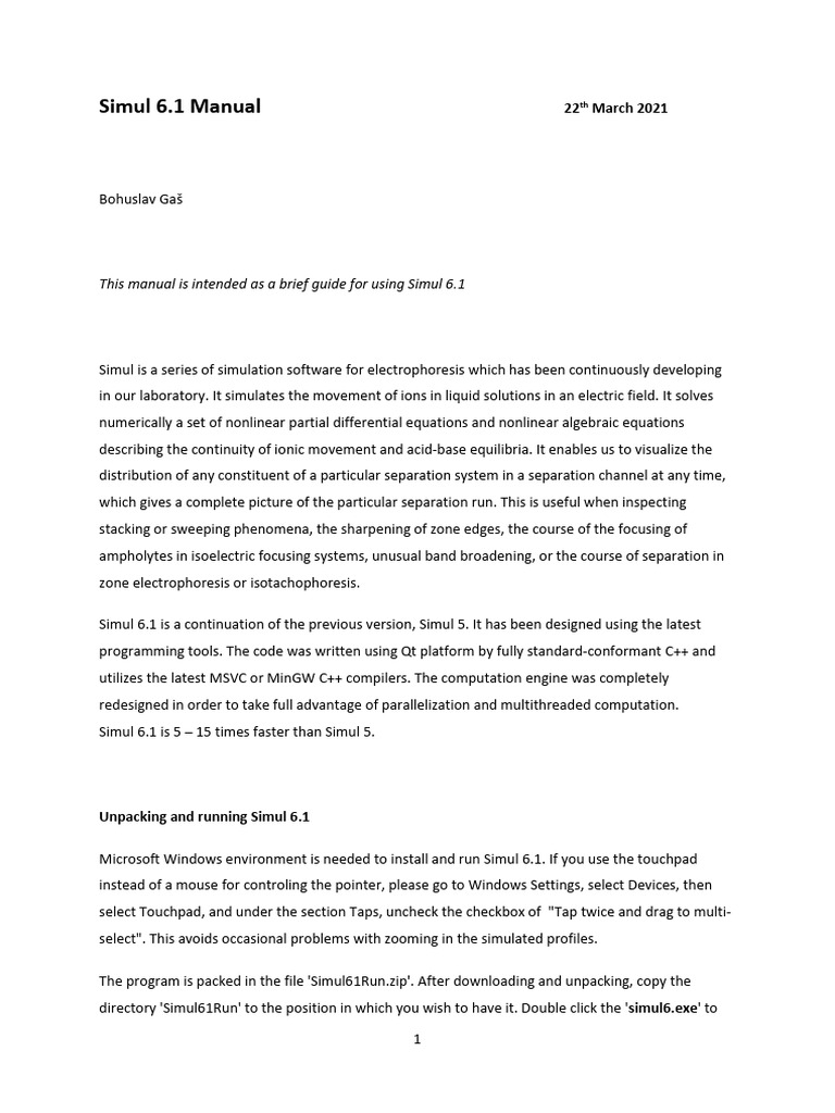 Simul 6.1 Guide | PDF