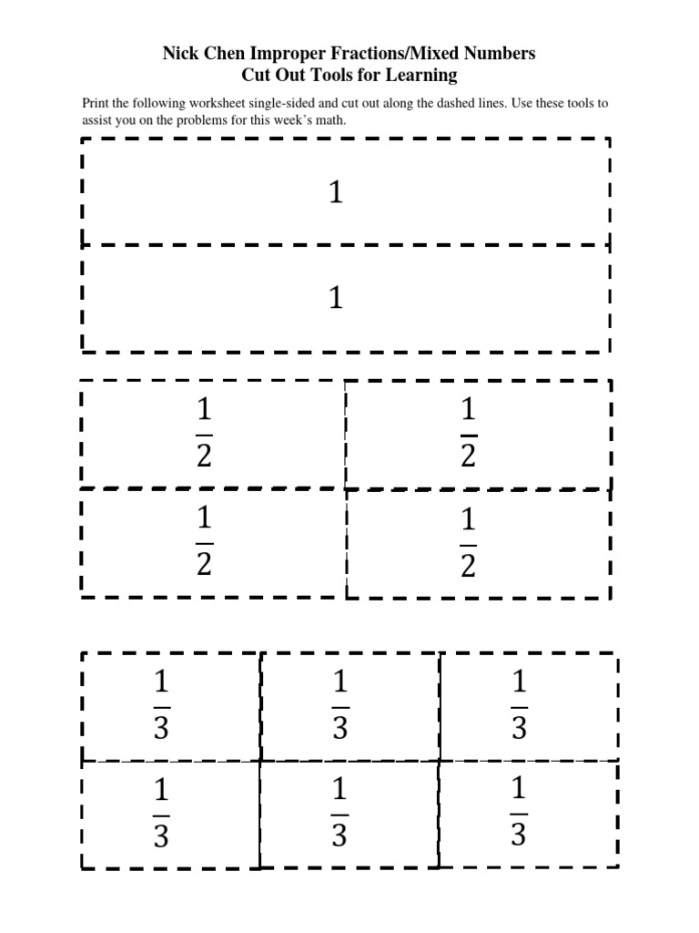 Fraction Cutouts | PDF