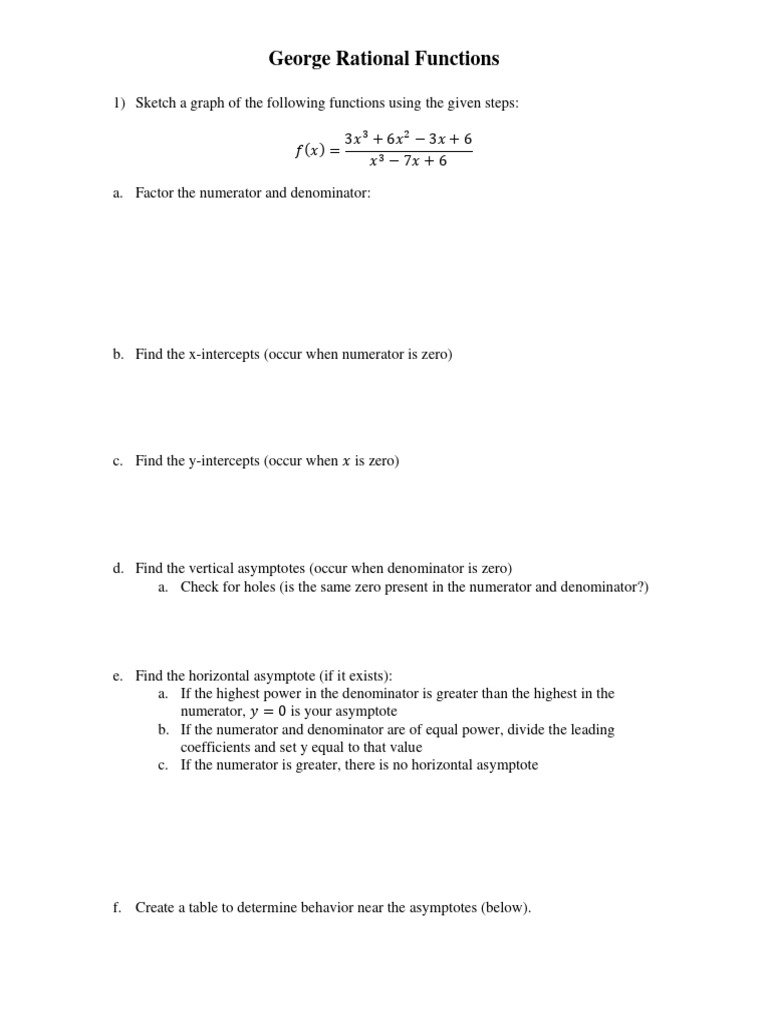 Rational Functions 9 | PDF