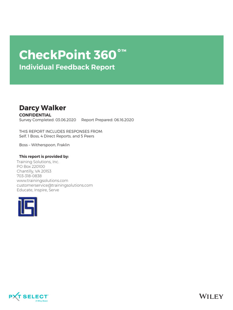 Checkpoint 360 INDIVIDUAL | PDF | Leadership | Goal