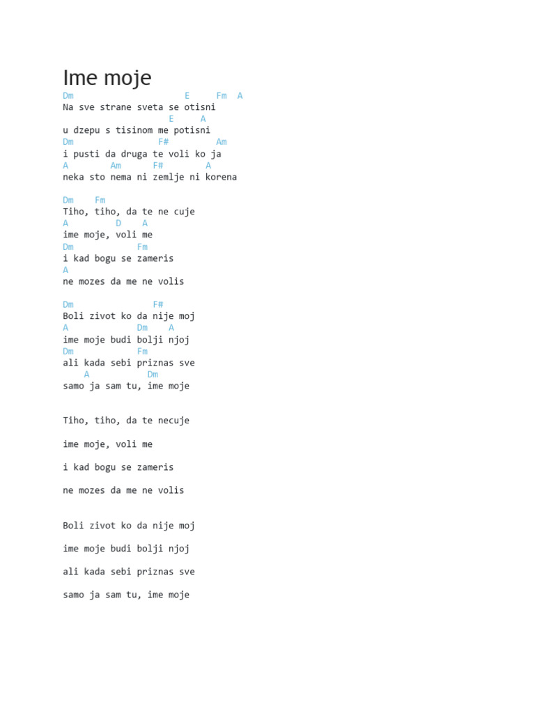 Ime Moje | PDF