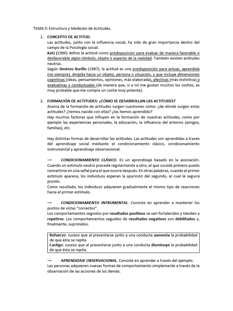 Tema 5. Medición de Actitudes | PDF