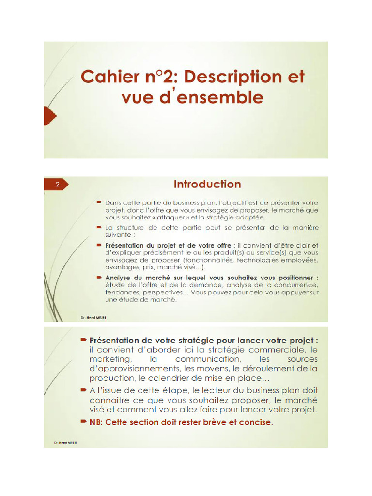 Cours Elboration Business Plan-Hend Mejri | PDF