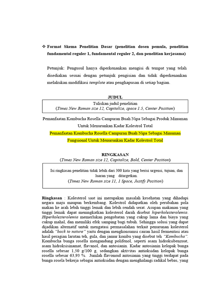 Kombucha Rosella Nipa Turunkan Kolesterol | PDF | Kesehatan Holistik