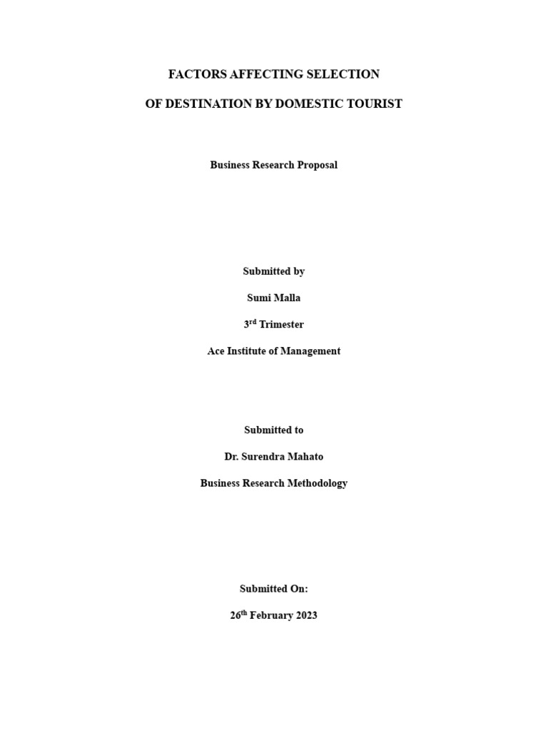 BRM Final Proposal | PDF