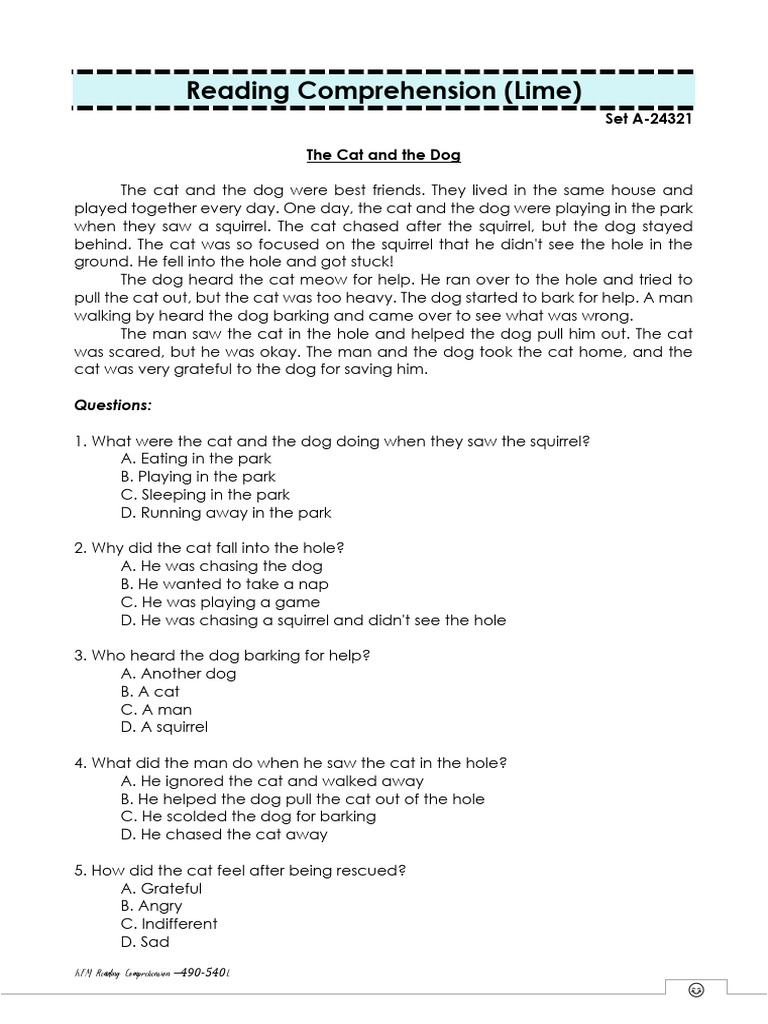 Grade 6 Reading Comprehension Guide | PDF