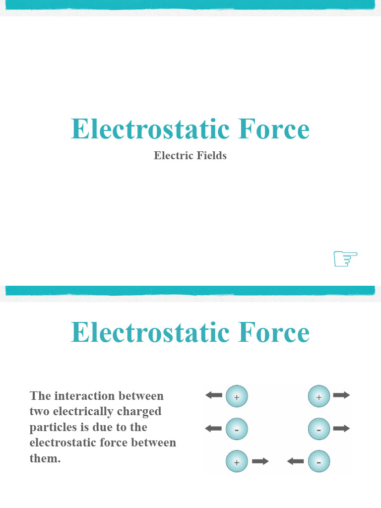 5.1.2 - Electrostatic Force - POWERPOINT | PDF