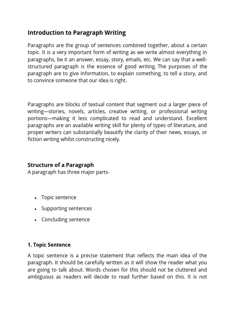 Introduction To Paragraph Writing | PDF | Essays | Climate Change