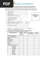 Migration Certificate Form Final | PDF | Affidavit